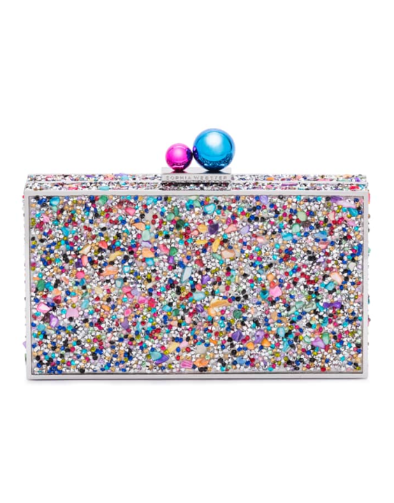 Clara Crystal Box Clutch - Multicolor